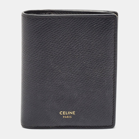 Celine | Bags | Celine Black Leather Zip Bifold Compact Wallet | Poshmark